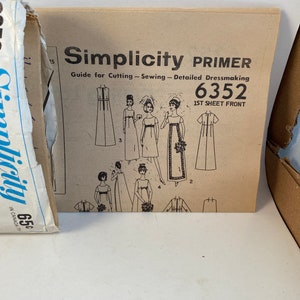 60s Wedding Dress, Simplicity 8352, Sewing Pattern, Detachable Train ...