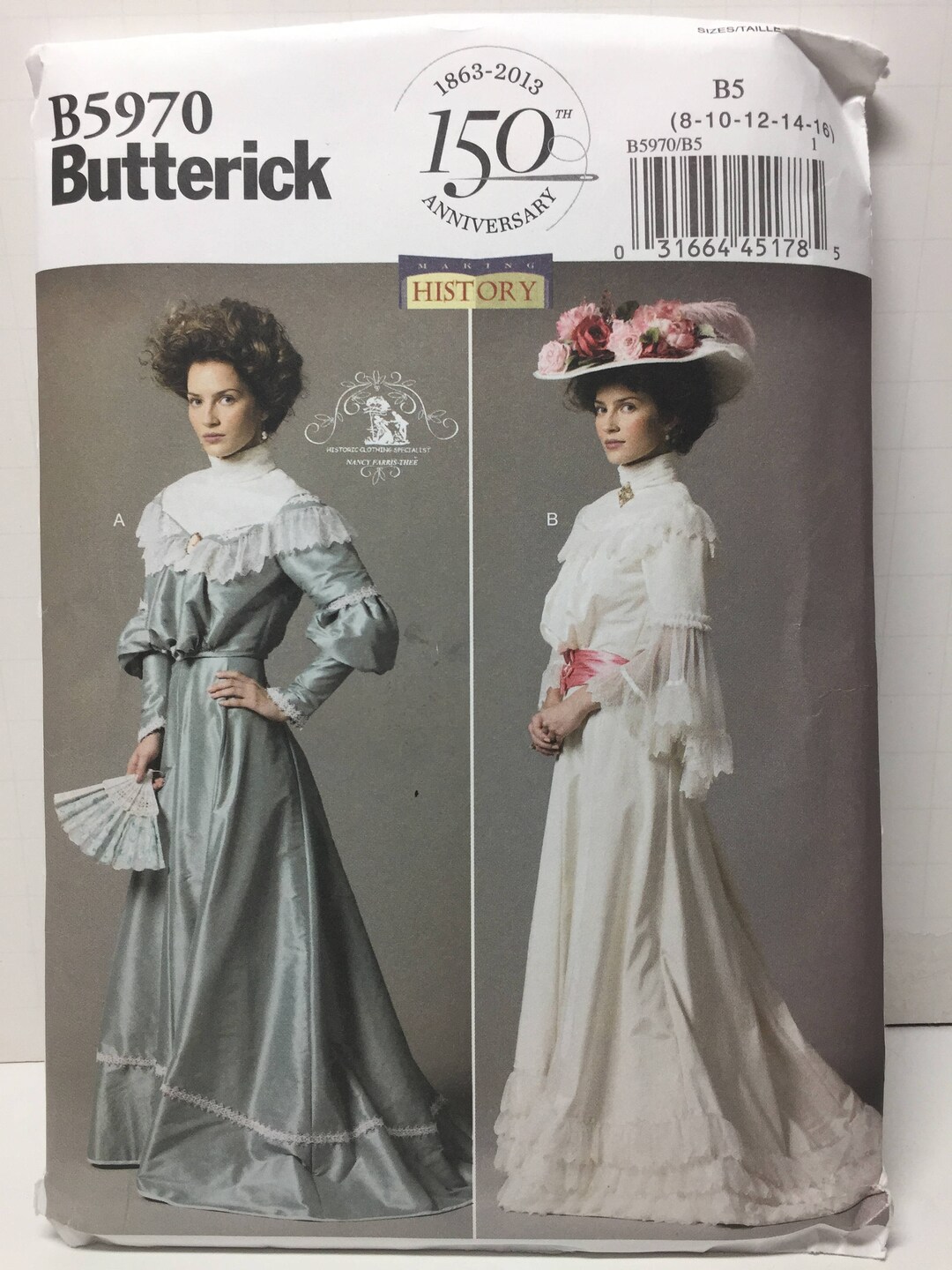 Butterick 5970, Victorian Era, Edwardian Costume, Sewing Pattern ...