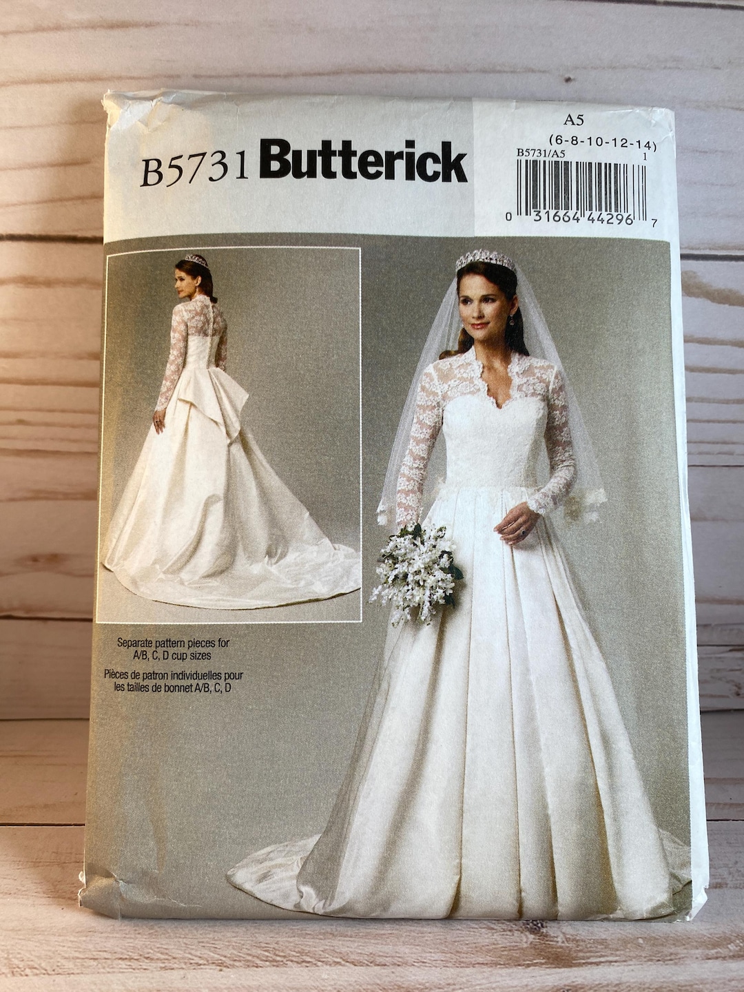 Misses Wedding Dress, Lace-overlay, With Train, Butterick Sewing ...