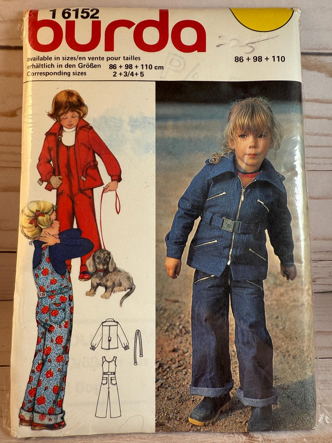 Child Zipper Jacket, Overalls, Burda 1652, Sewing Pattern, - Etsy