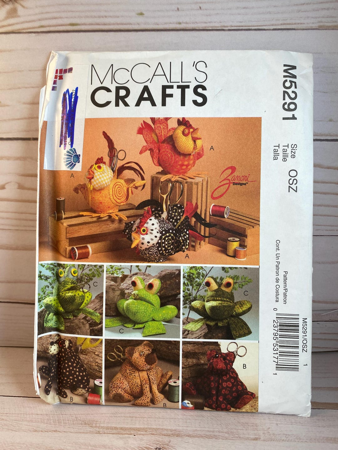 Animal Caddy, Chicken Sewing Caddy, Mccall's 5291, Sewing Pattern, Soft ...