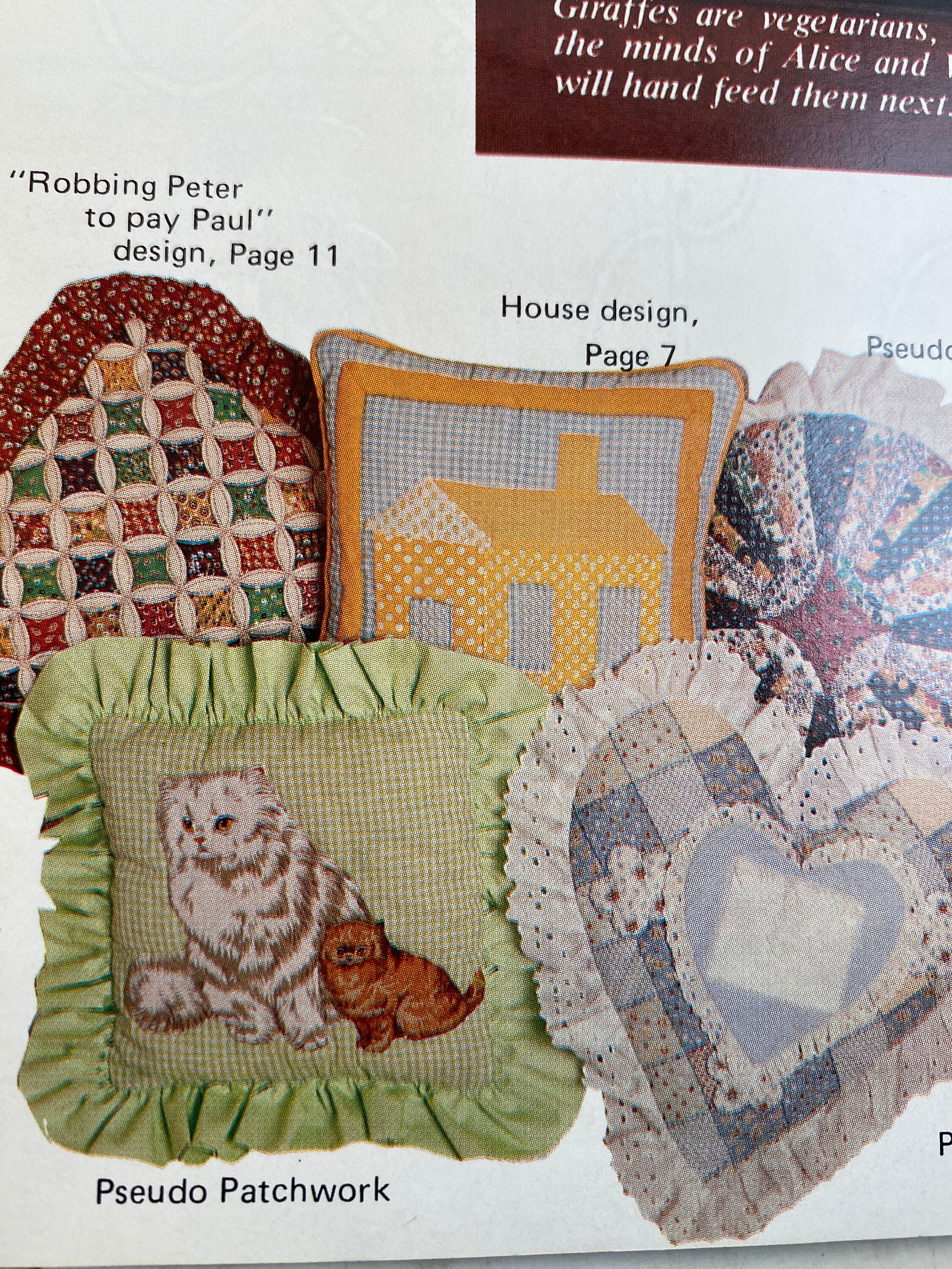 Vintage 1970s Pillow Parade Sewing Pattern: Applique, Smocking ...