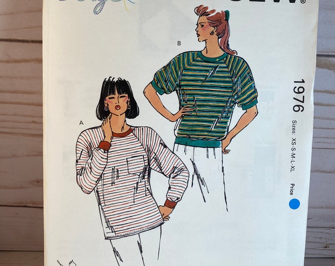 80s Misses T Shirts, Kwik 1976 Sew, Sewing Pattern, Kwik Serge Pattern ...