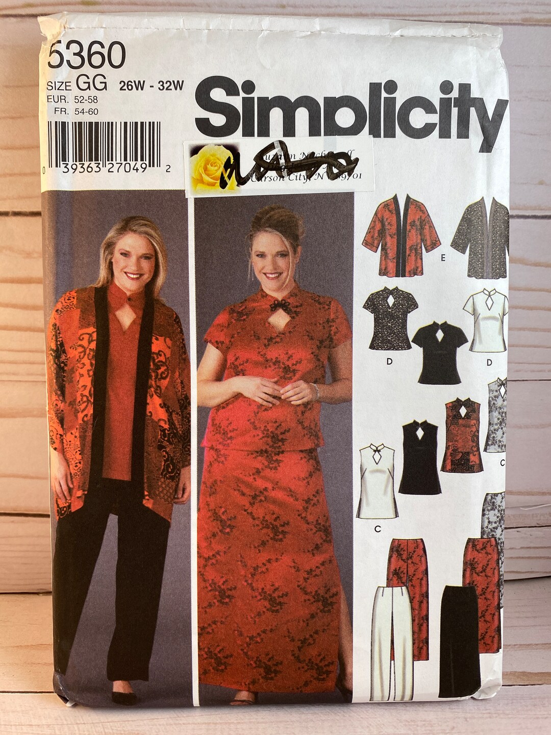 Misses Asian, Fusion Jacket, Simplicity 5360, Diamond Keyhole Top ...