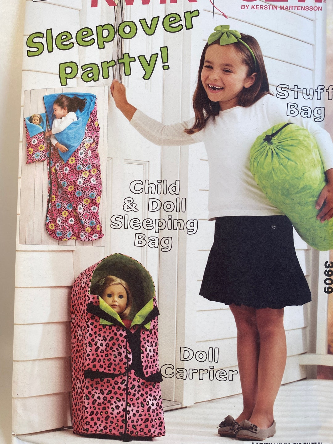 Sleepover Party, Kwik 3909, Sewing Pattern, Child Sleeping Bag, 18 Inch ...