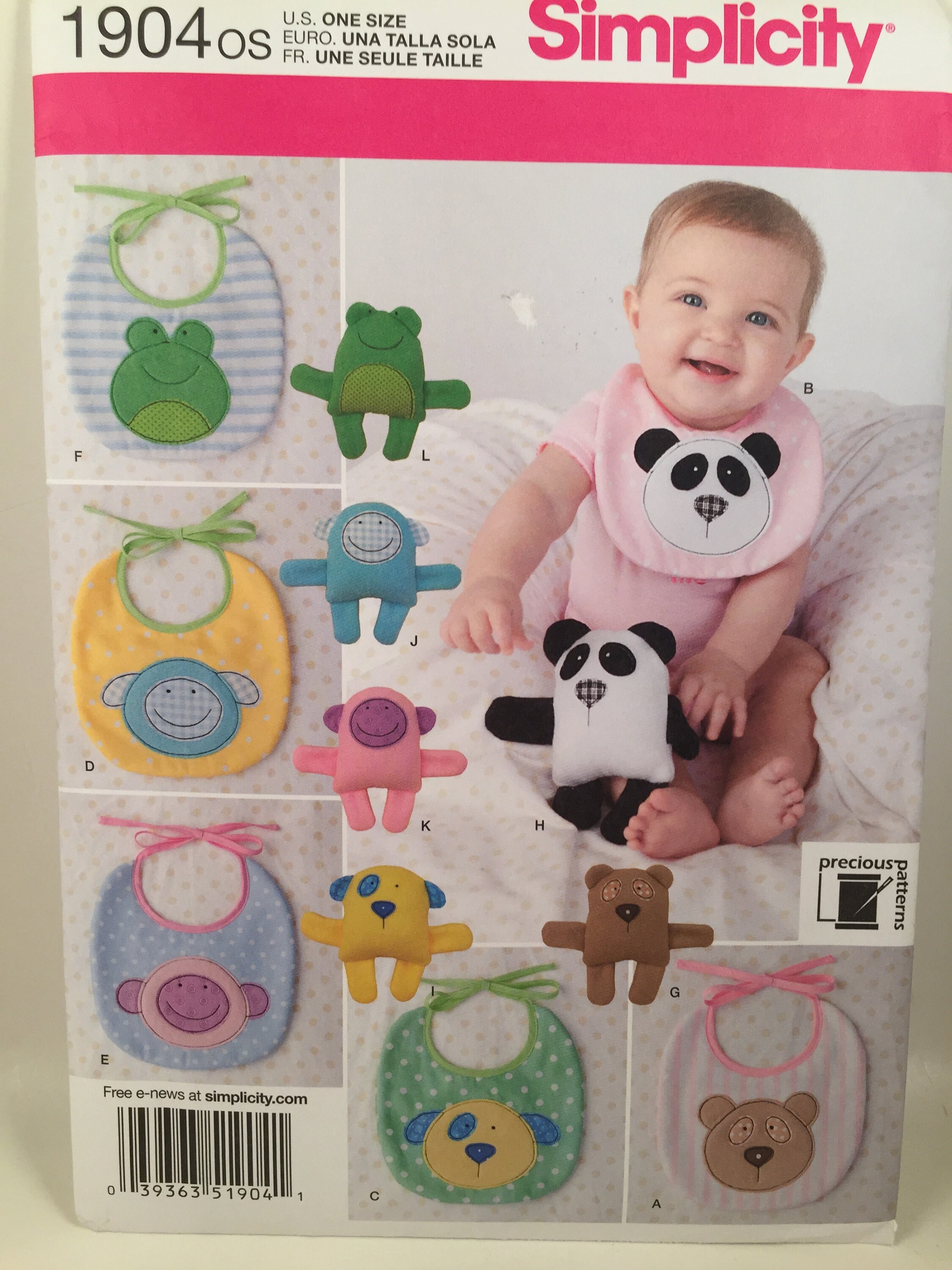 Simplicity 1904 Sewing Pattern Baby Bibs Baby Shower Gift | Etsy