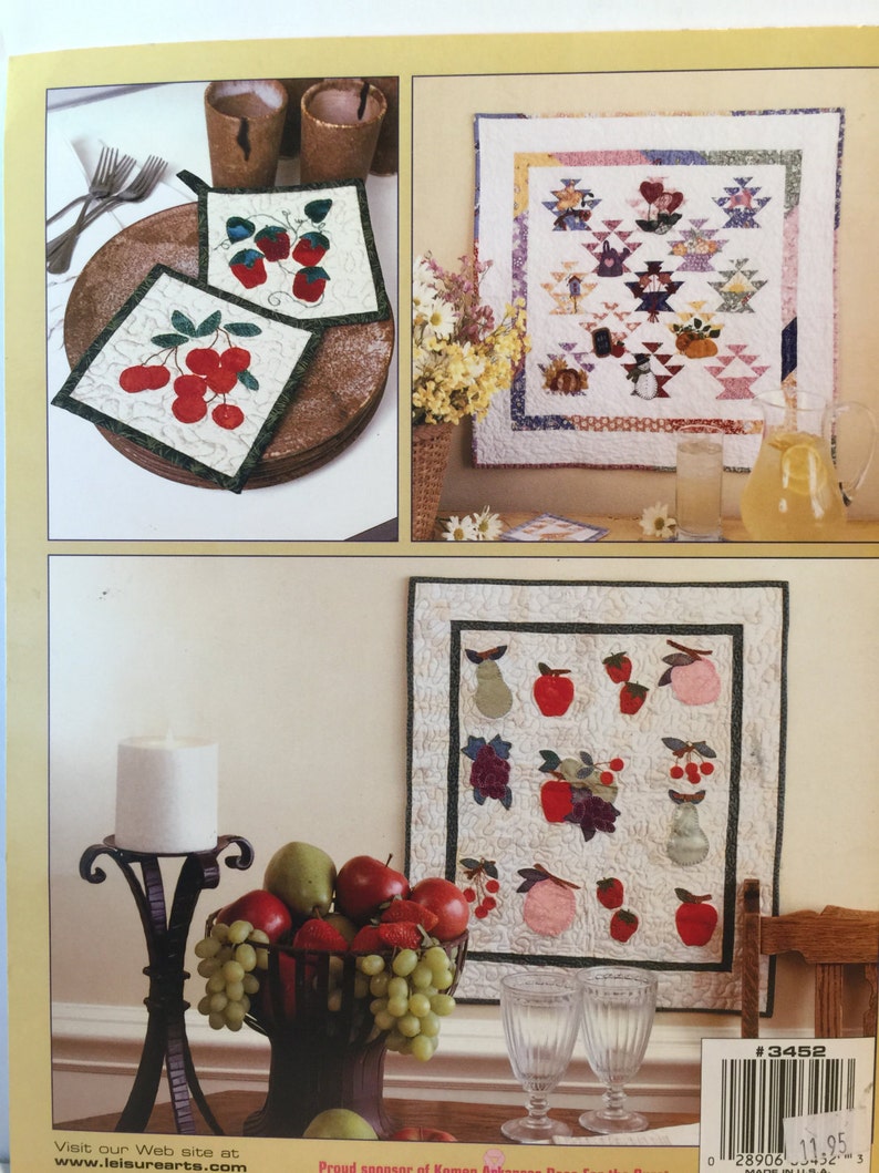 Applique Pattern Instruction Book by Leisure Arts Booklet | Etsy