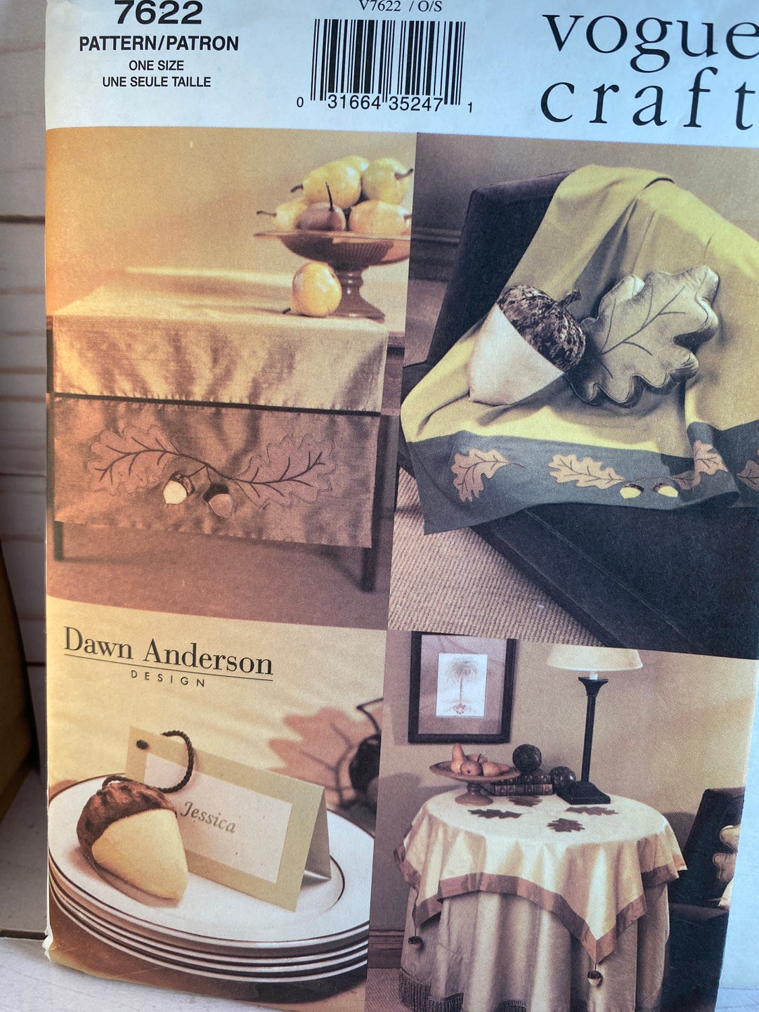 Vogue, 7622, Craft, Sewing Pattern, Harvest Decorating, Pillow ...