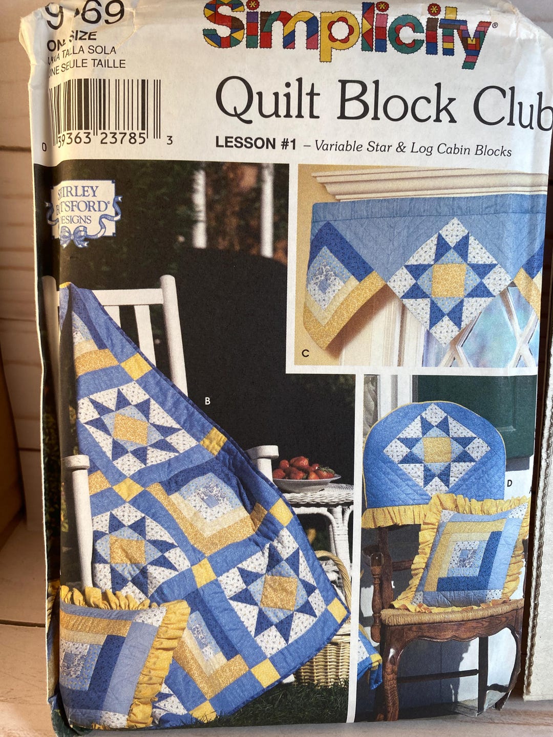 Simplicity 9169 Quilt Block Club, Sewing Pattern, Lesson No. 1 ...