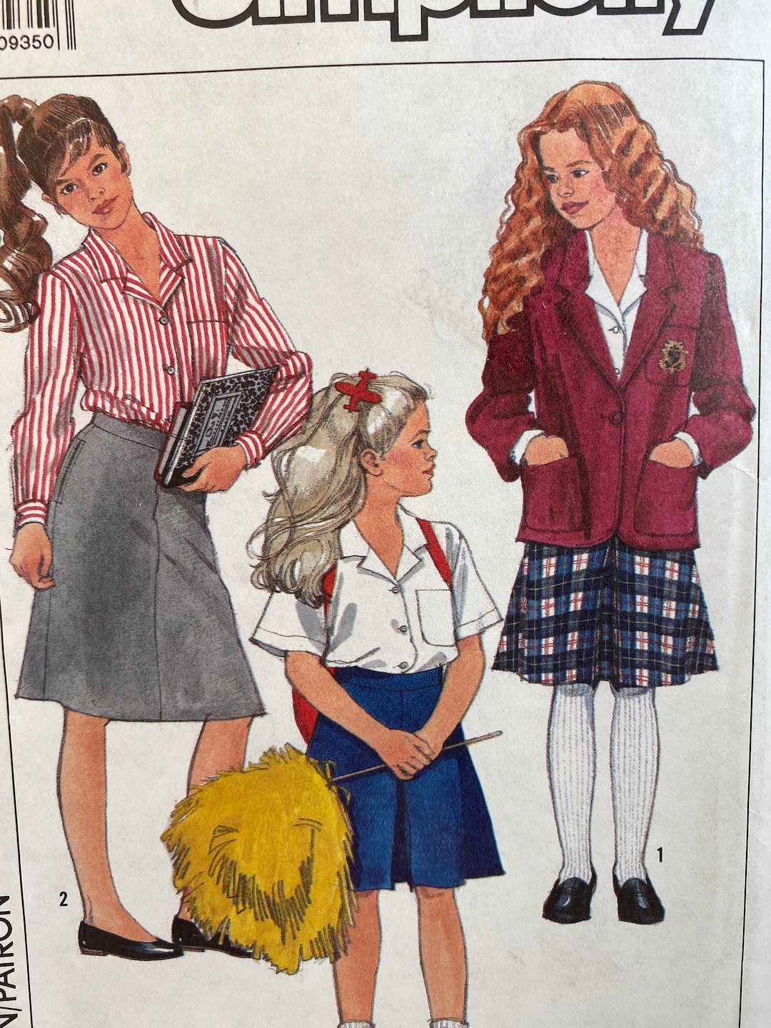 Vintage Simplicity 9268 Sewing Pattern: Girl's Skirt, Blouse, Jacket - Etsy