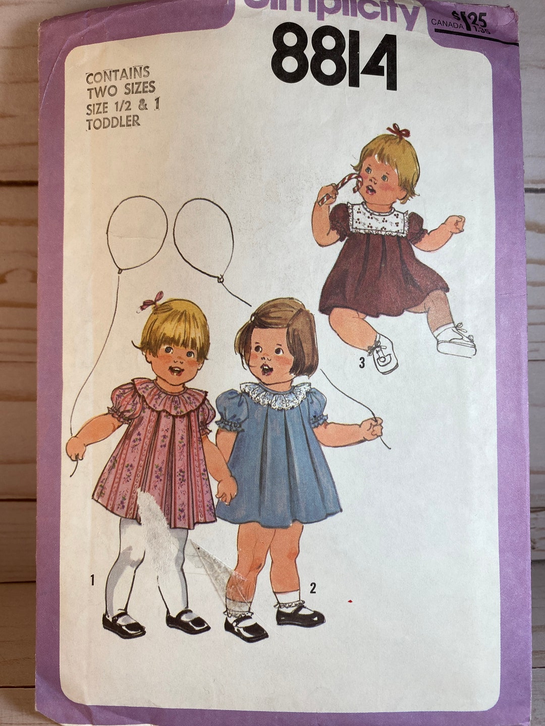 70s Toddler's Dress, Simplicity 8814, Size 2 Dress - Etsy
