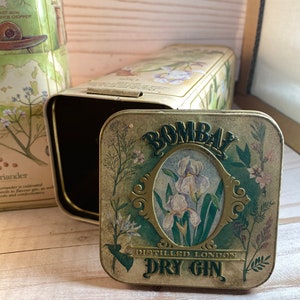 Vintage Bombay London Dry Gin Metal Tin Box - Etsy