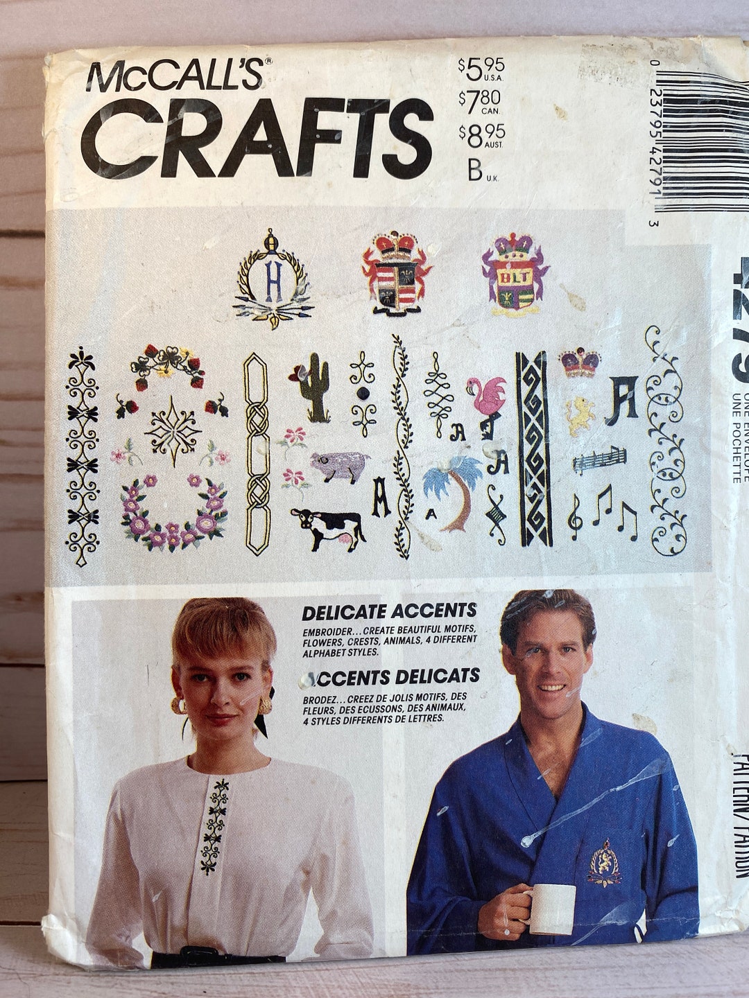 Embroidery Iron on Transfers, Mccall's 4279 Crafts, Delicate Accents ...