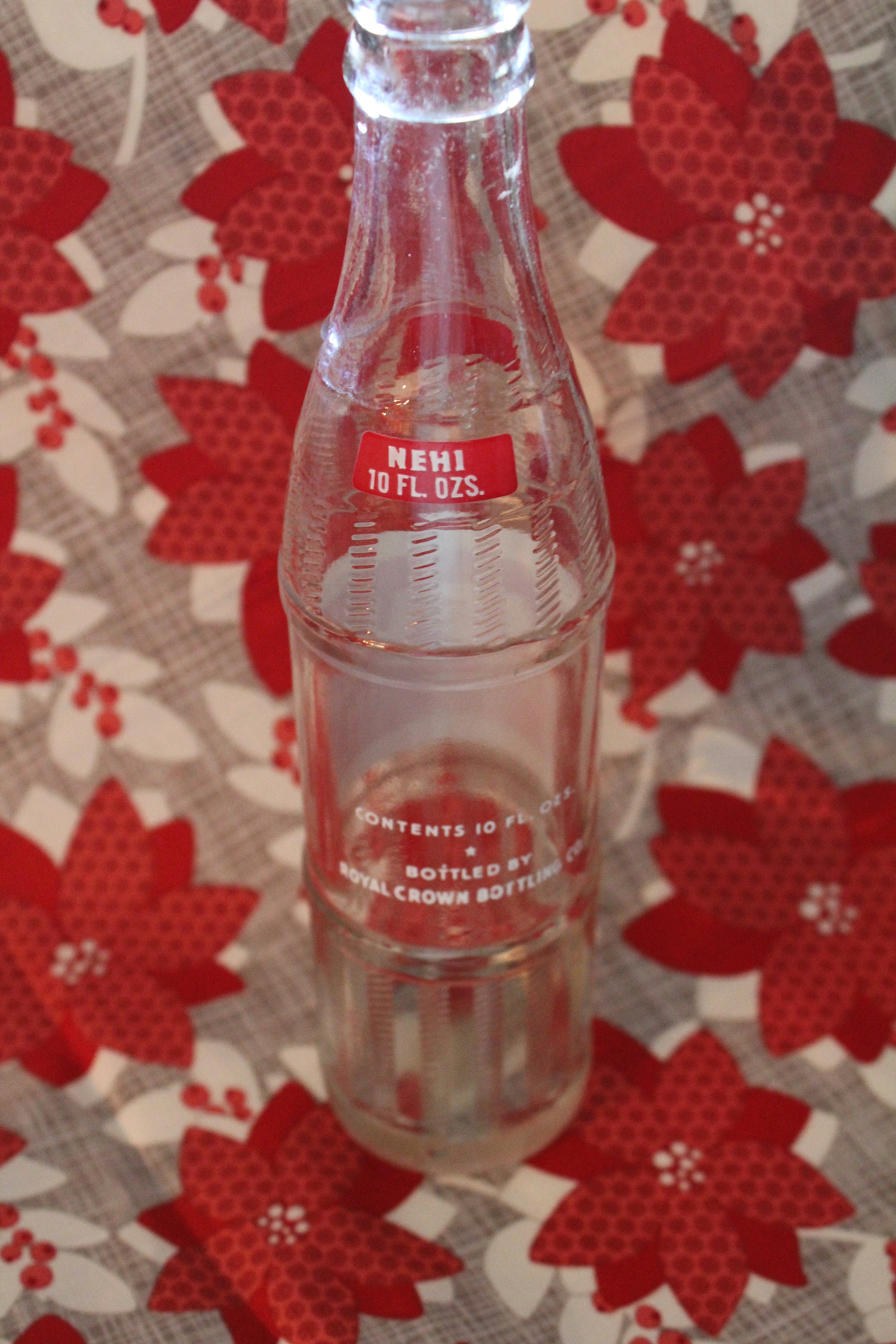 Vintage Nehi Soda Bottle Clear Glass 10 Oz Pop Bottle With Red and ...