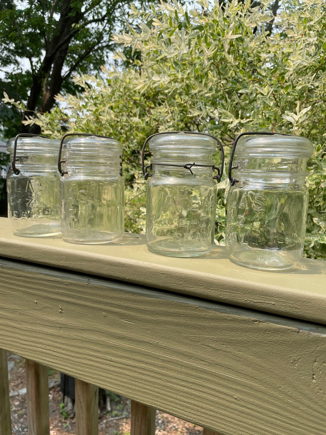 Set of Two Vintage Atlas E-Z Seal Wire Bail Canning Jars, Pint Sized - Etsy