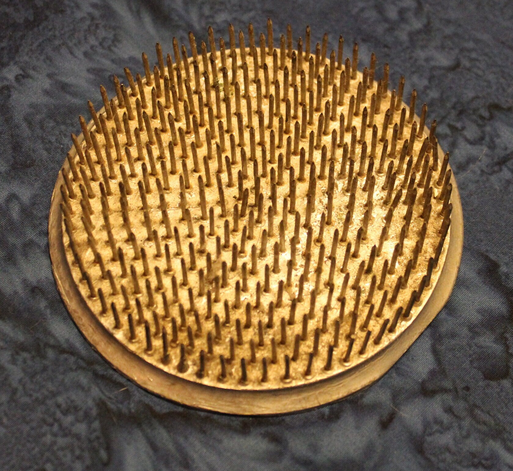 Vintage Large Metal Pin Style Round Flower Frog for Floral Arrangement ...