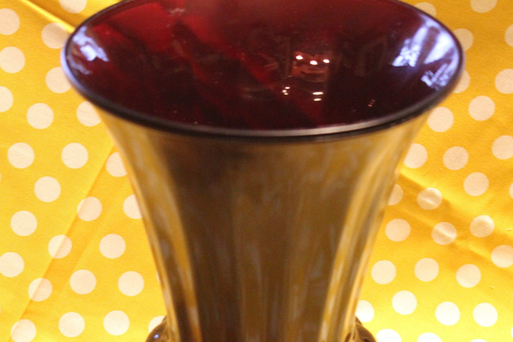 Vintage Mid Century Anchor Hocking Royal Ruby Red Pineapple Glass Vase ...