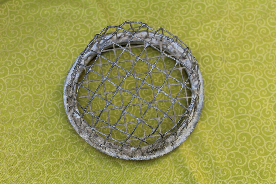 Vintage Large Metal Wire Cage Style Flower Frog, for Flower Arranging ...