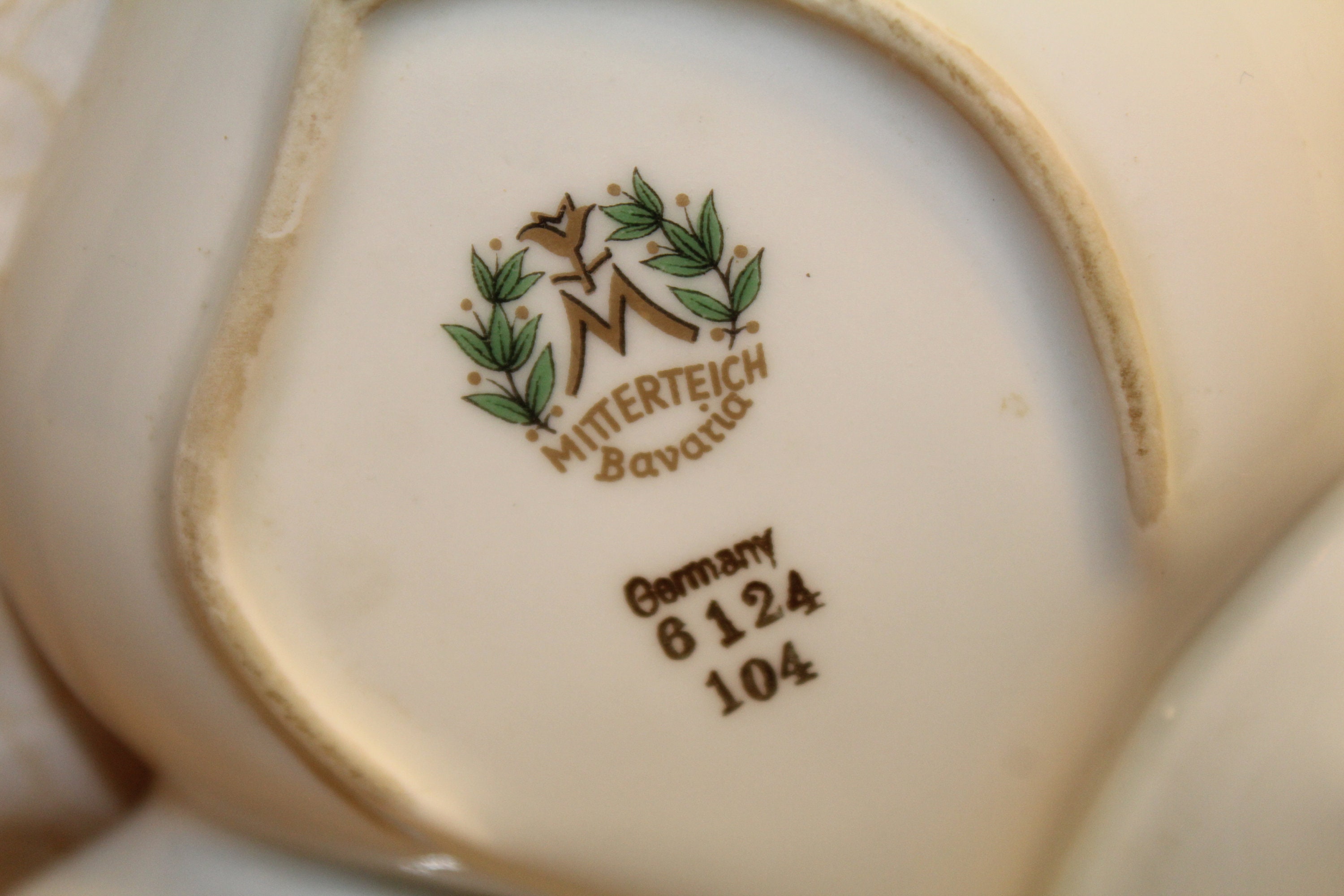 Vintage Mitterteich bavaria, Germany Norway Rose Pattern, Three Section ...