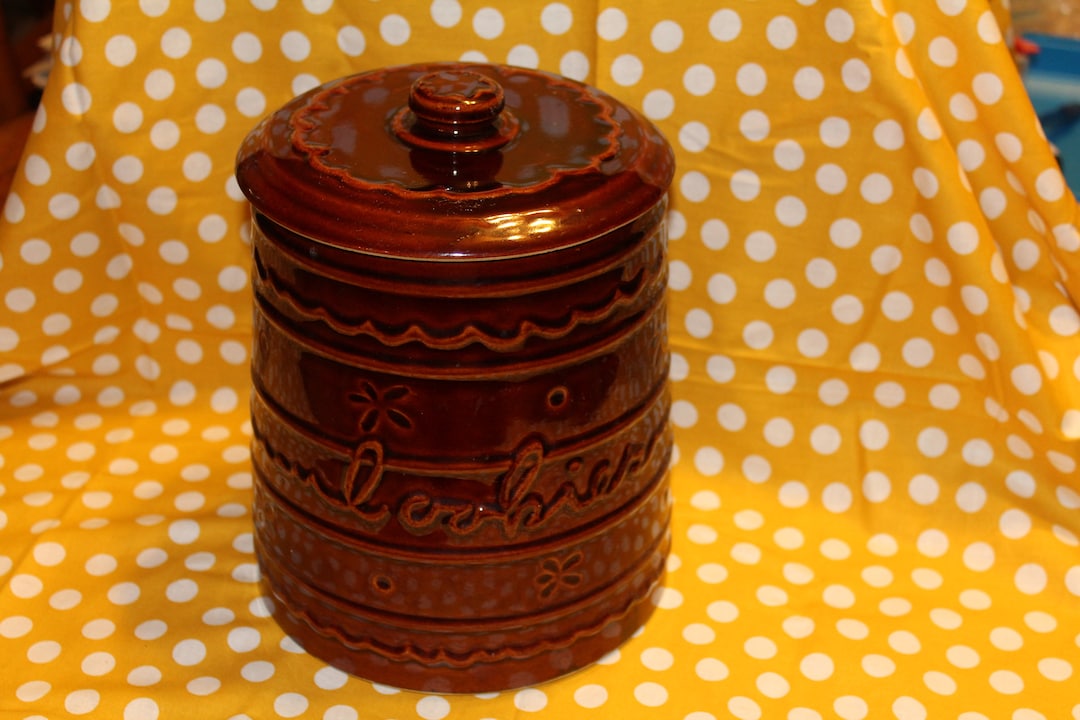 Marcrest Daisy & Dot Cookie Jar Mid Century Kitchen Decor Oven Proof ...