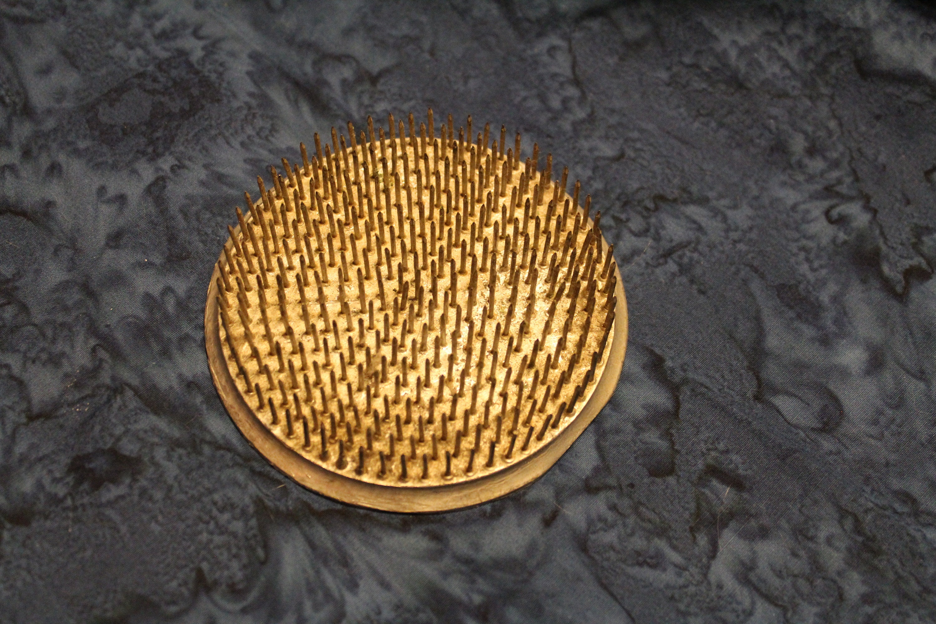 Vintage Large Metal Pin Style Round Flower Frog for Floral Arrangement ...