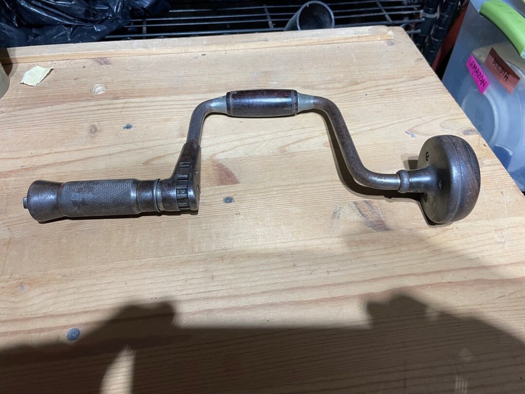 Antique American Made Brace Hand Crank Drill Vintage Tool 1940s/1950s ...