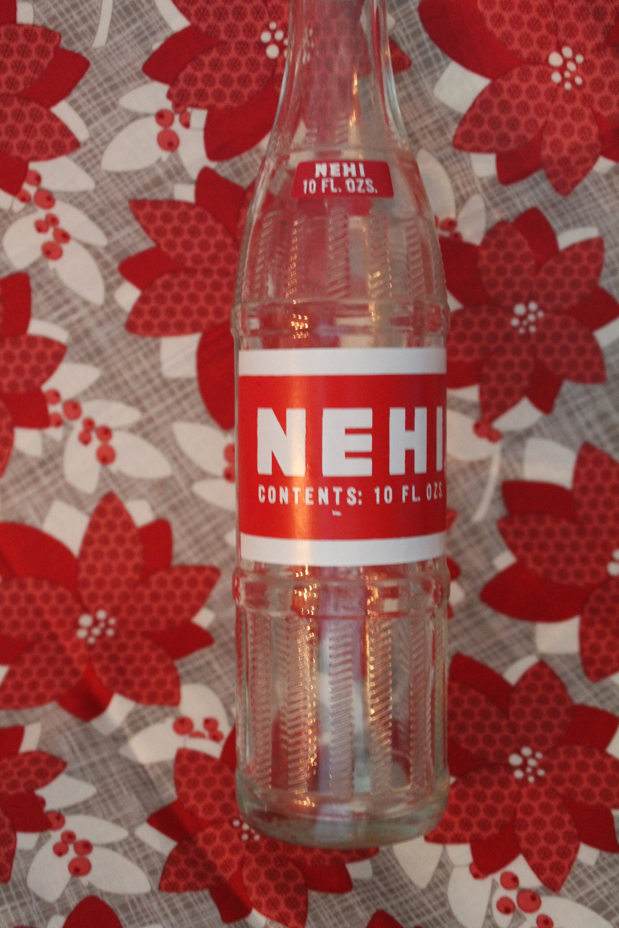 Vintage Nehi Soda Bottle Clear Glass 10 Oz Pop Bottle With Red and ...