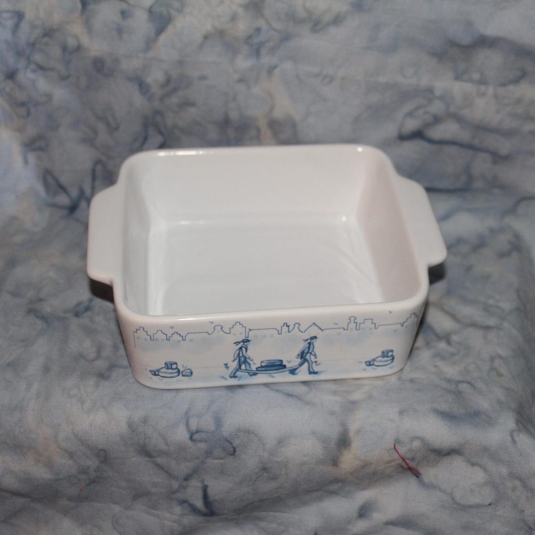 Boska Holland Delft Square Cheese Baking Dish Blue and White Decorated ...