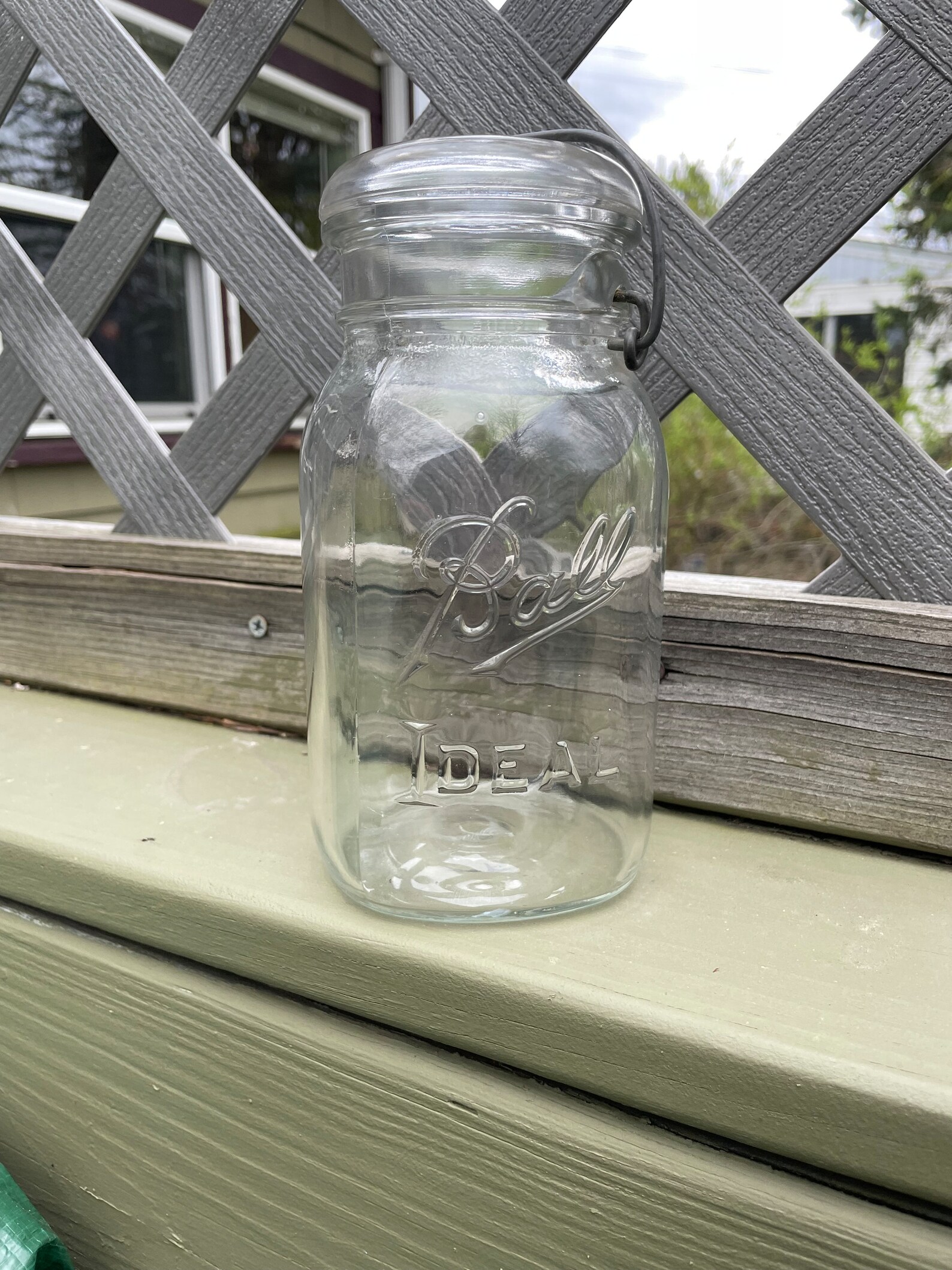 Vintage Ball Ideal Canning Jar: Clear Glass Bail Top, Original Lid - Etsy