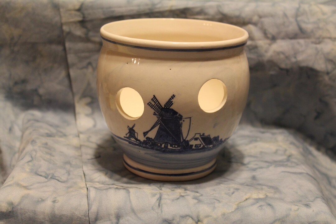 Vintage Delft Crocus/bulb Planter, Hand Painted in Holland - Etsy