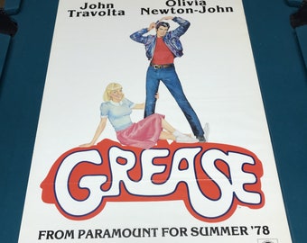 Grease Movie Poster - Etsy