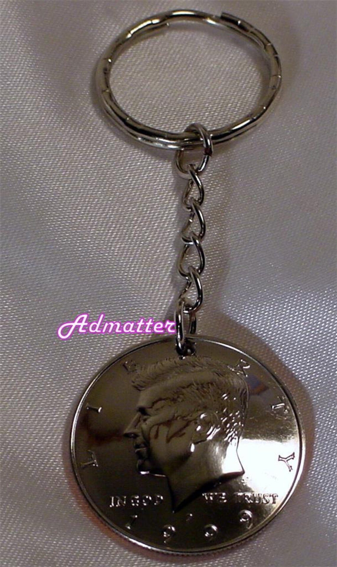 PICK YEAR Birthday JFK Half Dollar Keychain John Kennedy Key Ring ...