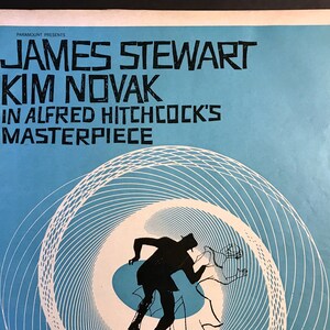 1958 VERTIGO Ad Insanely Rare BLUE Alfred Hitchcock Full Page - Etsy