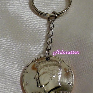 PICK YEAR Birthday JFK Half Dollar Keychain John Kennedy Key Ring ...