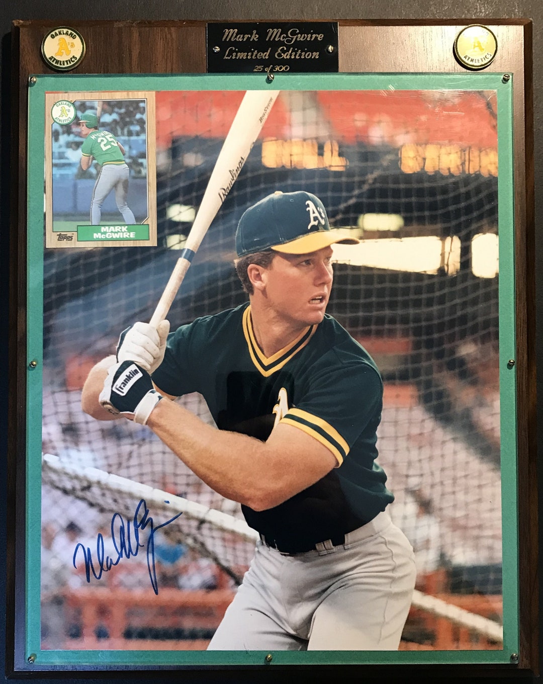 MARK MCGWIRE Hand Signed Autographed Photo #25/300 Rare Rookie Baseball ...
