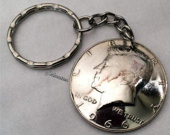 Silver Half Dollar Key Chain - Etsy