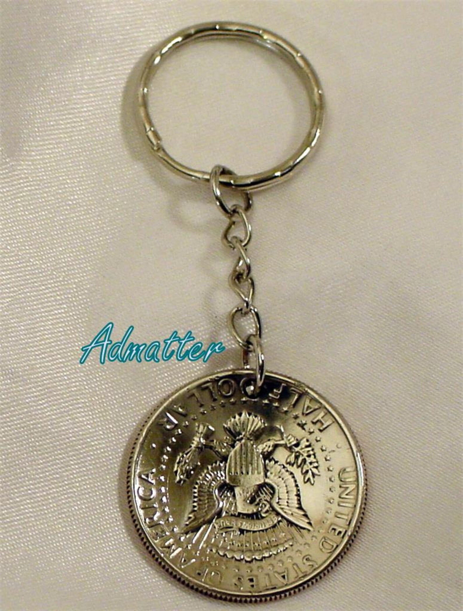 PICK YEAR Birthday JFK Half Dollar Keychain John Kennedy Key Ring ...