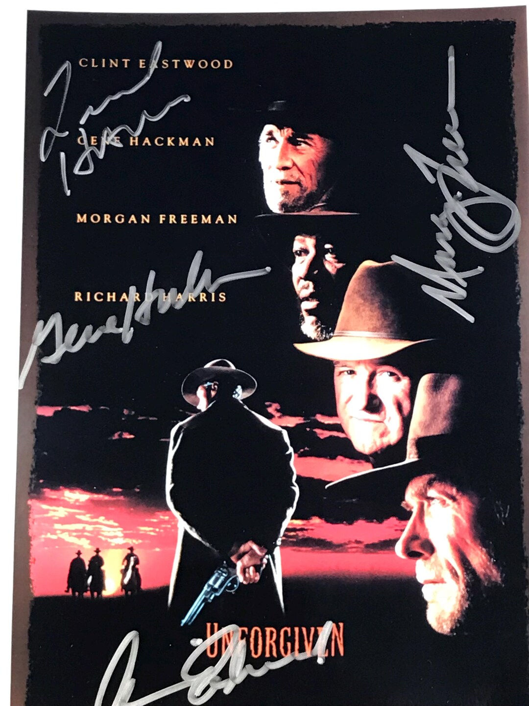 Gene Hackman & Clint Eastwood Hand SIGNED Photo Cast of UNFORGIVEN ...