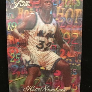 SHAQUILLE O'NEAL 1995 Flair HOT Numbers Card #11 Rare Mint High Grade ...