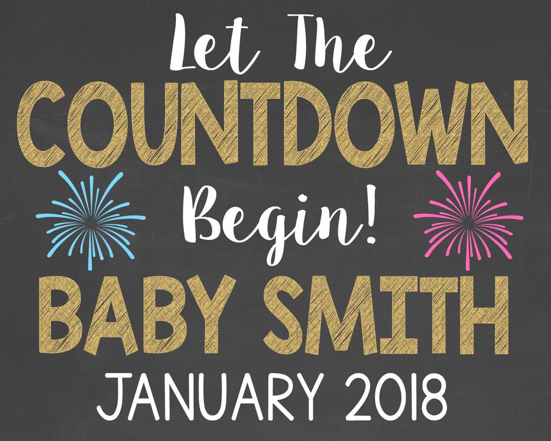 Let the Countdown Begin Personalized Pregnancy Announcement // New ...
