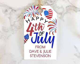 4th of July Gift Tags | Etsy