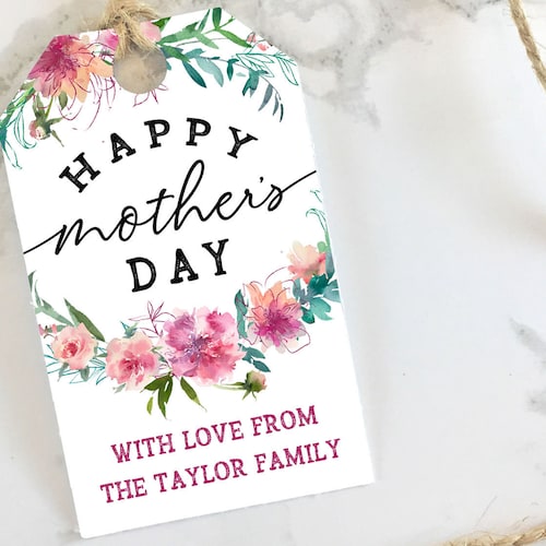 Mothers Day Tags Editable & Printable Gift Tags Digital - Etsy