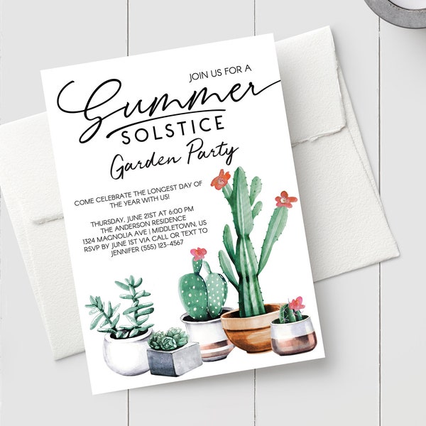 Summer Solstice Party Invitation - Etsy