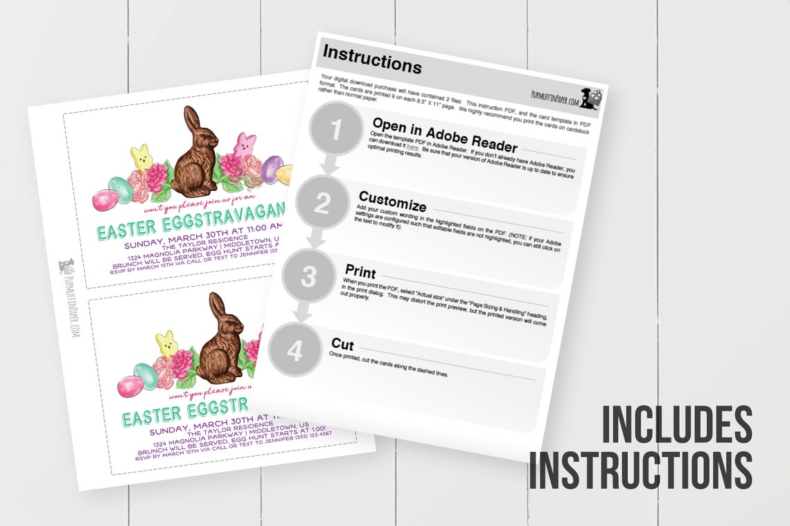 Printable Easter Eggstravaganza Invitation Instant Download | Etsy