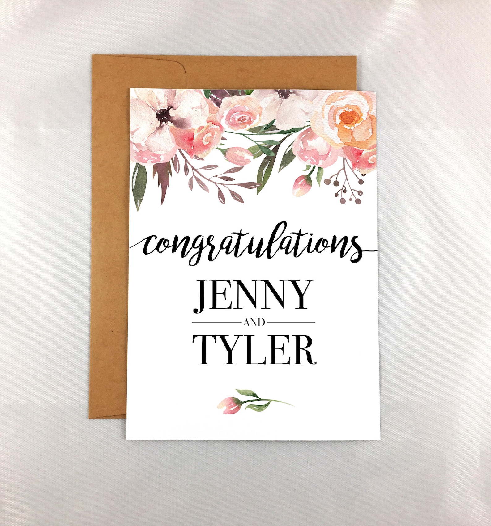 Printable Personalized Wedding Card Instant Download - Etsy