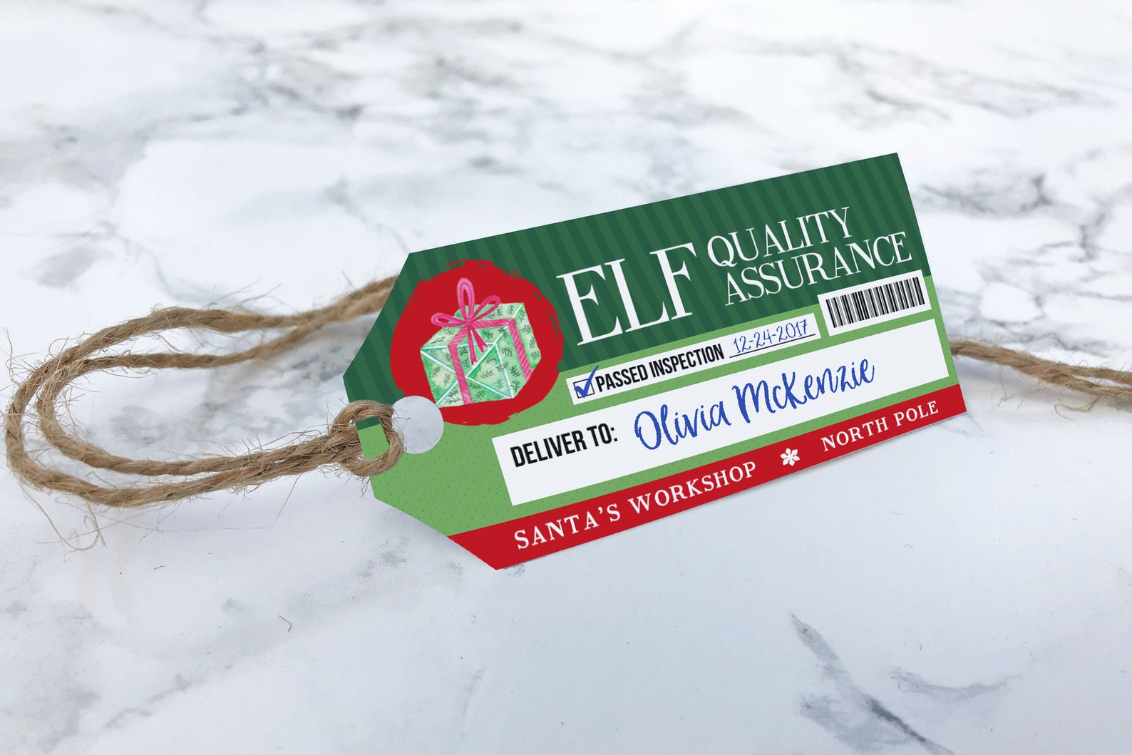 Printable Editable Santa Tags Personalized Kids Christmas | Etsy