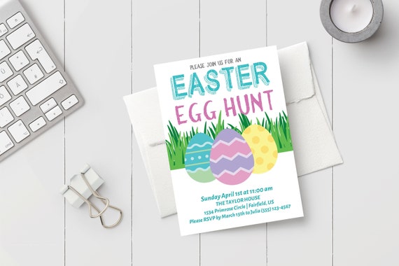Printable Easter Egg Hunt Invitation Instant Download - Etsy
