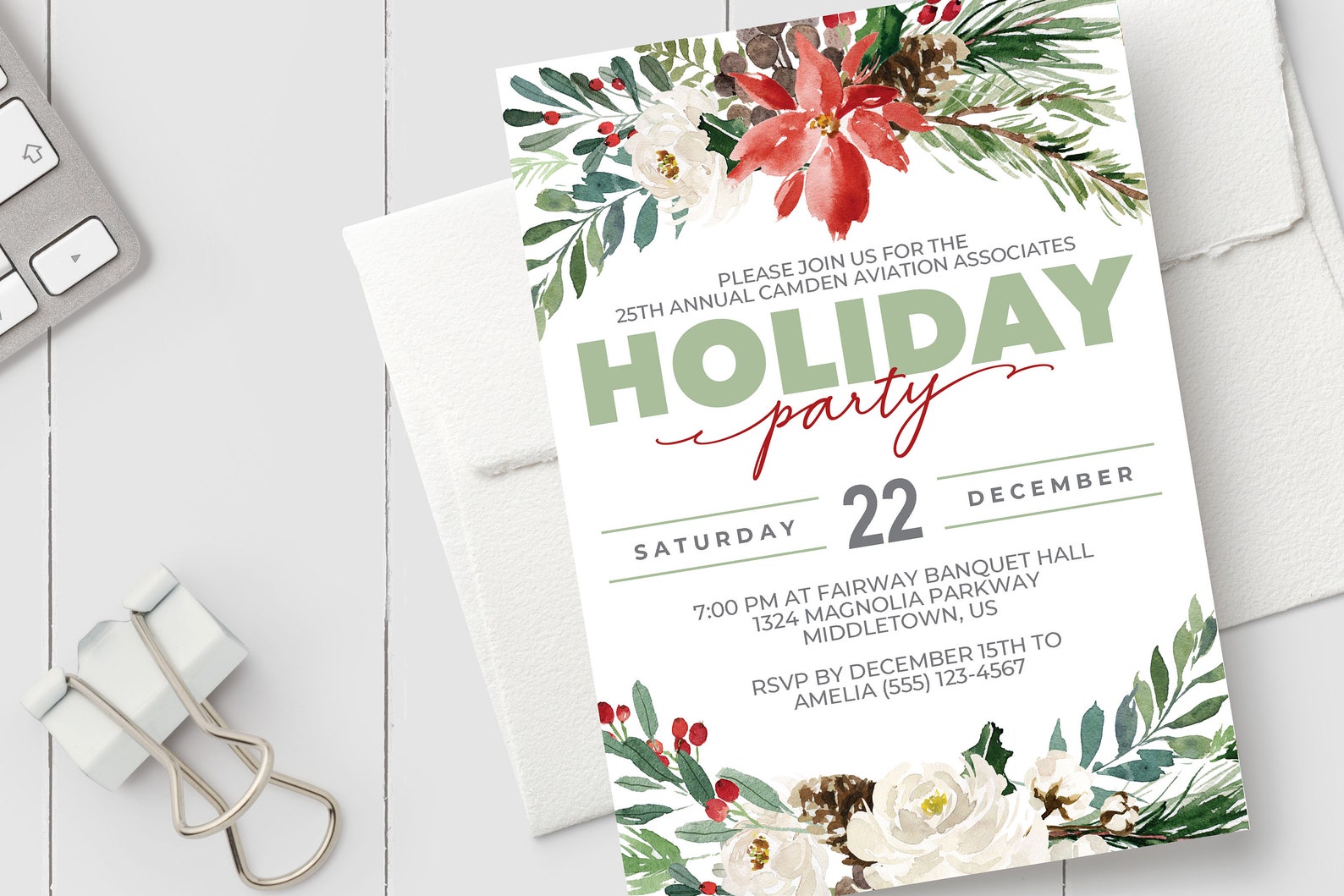 Printable Holiday Party Invitation Company Holiday Party - Etsy