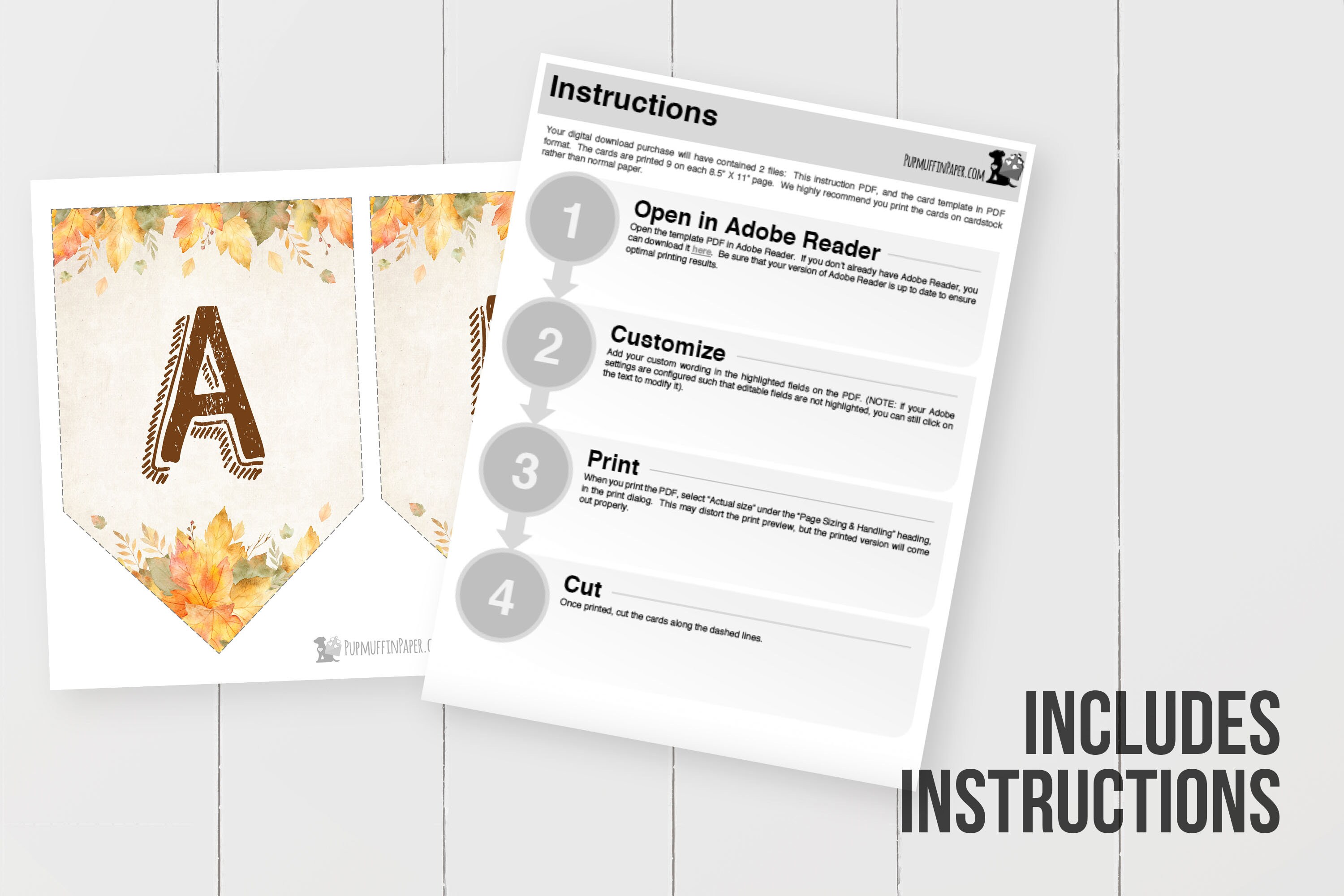 Printable Thanksgiving Banner Template Editable Autumn | Etsy