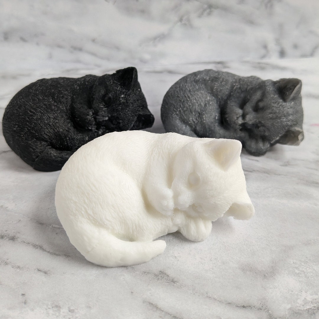 Cat Soap, Gift for Cat Lover, Animal Shaped Soap, Vegan, Made in ...